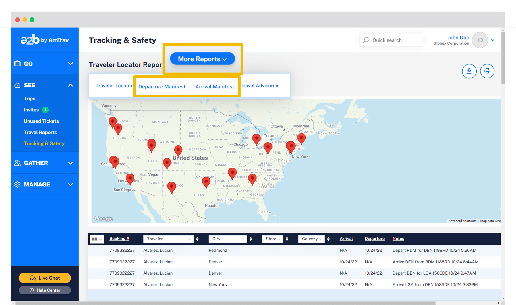 How to: access arrival and departure data (manifests)