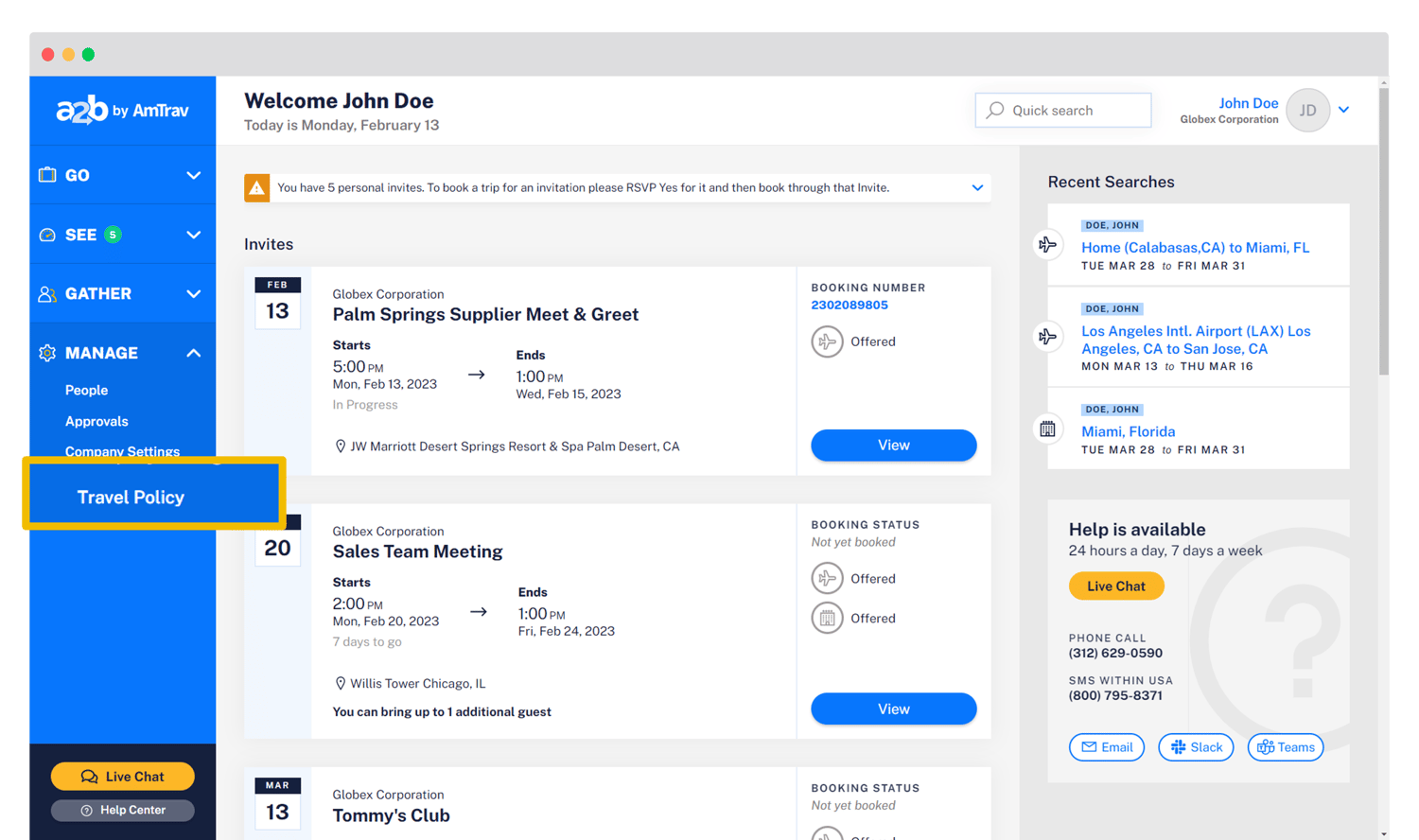 How do I create a new travel policy? (Step 1)