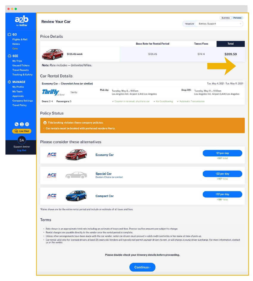 How do I make a car rental reservation?