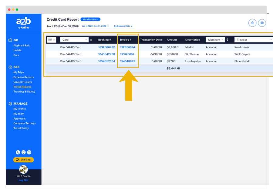 How do I access an invoice?