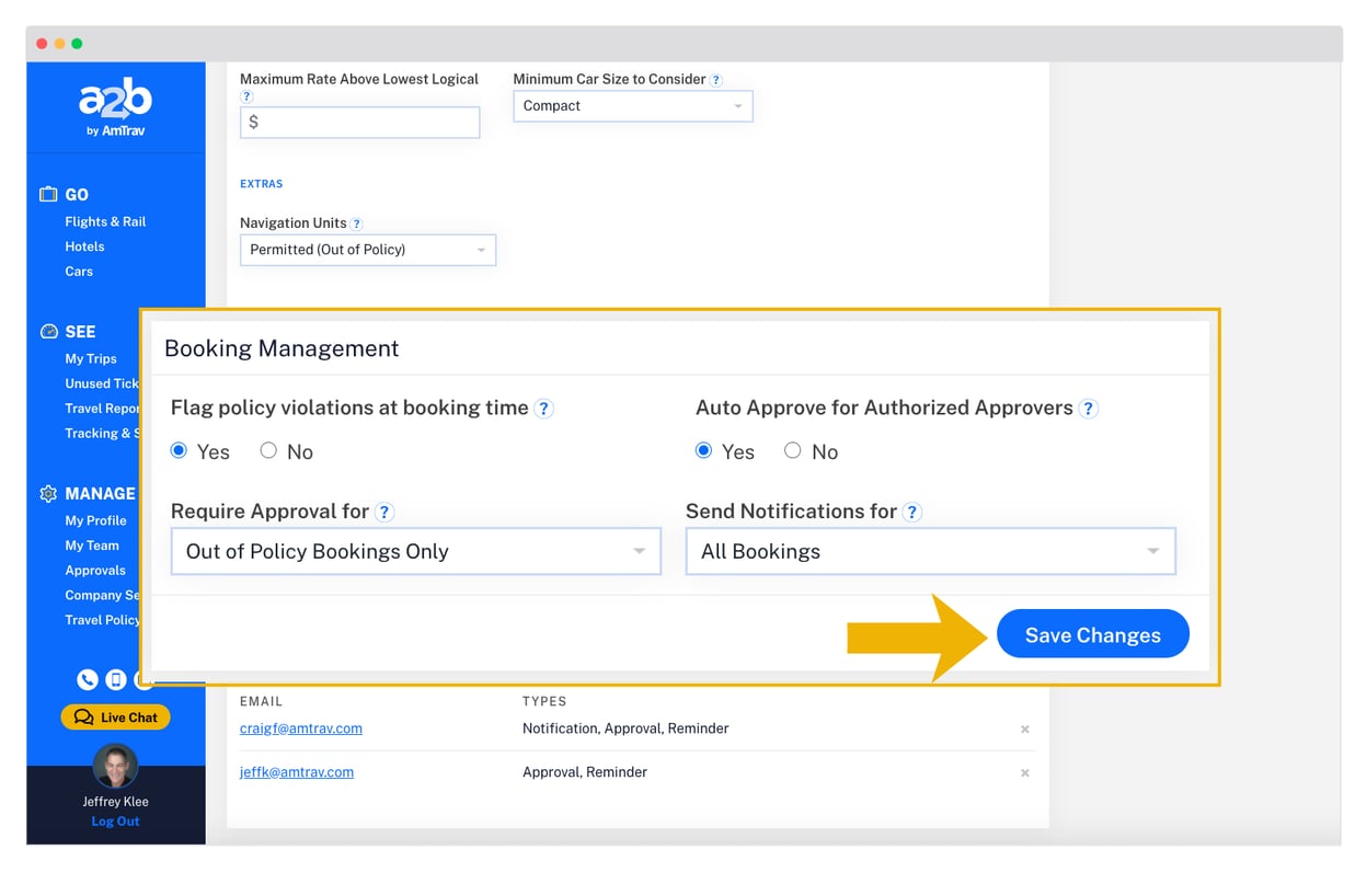 How do I get notifications for my travelers' bookings?
