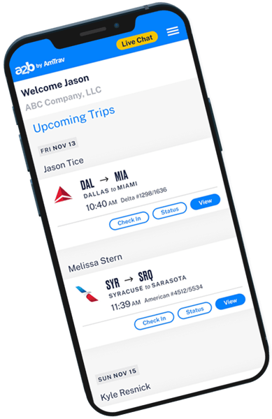 AmTrav Business Travel App | Corporate Travel Management